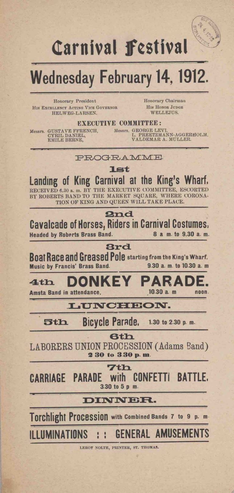 A Rare Photograph of the First Carnival Festival in the Danish West ...